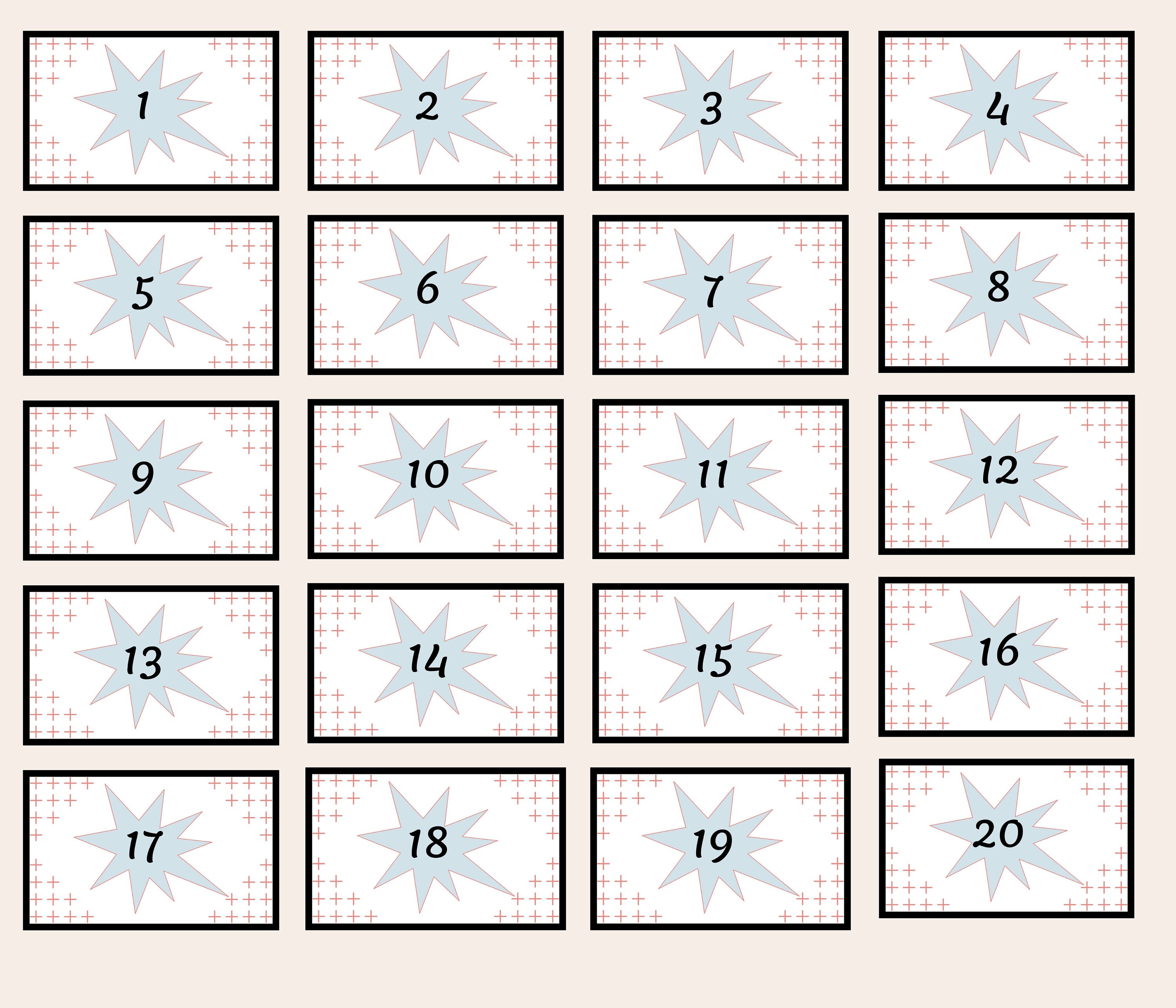 Addition to 20 Flashcards Printable, Montessori Addition Flashcards for ...