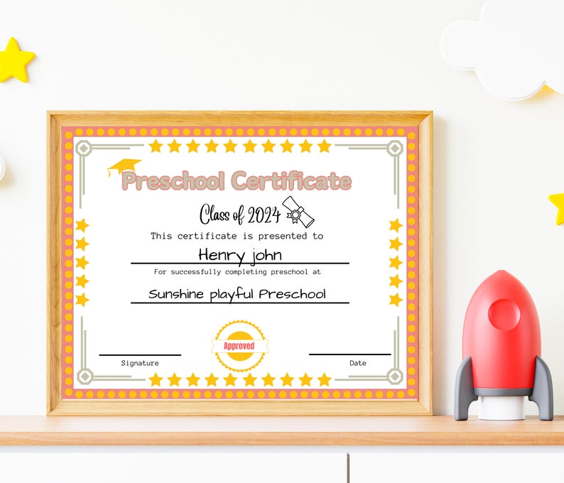 Editable Preschool Graduation Certificate, Printable Preschool ...