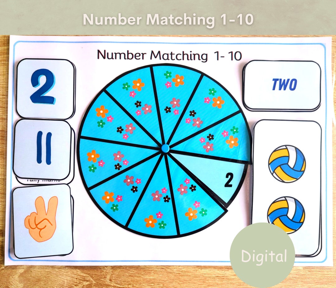 Montessori Numbers Matching Activity for Toddlers, Montessori Busy Book ...