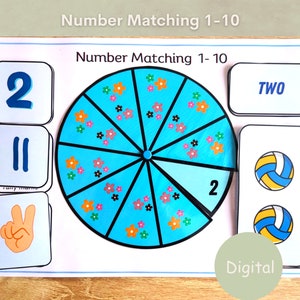 Montessori Numbers Matching Activity for Toddlers, Montessori Busy Book ...