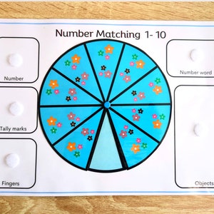 Montessori Numbers Matching Activity for Toddlers, Montessori Busy Book ...