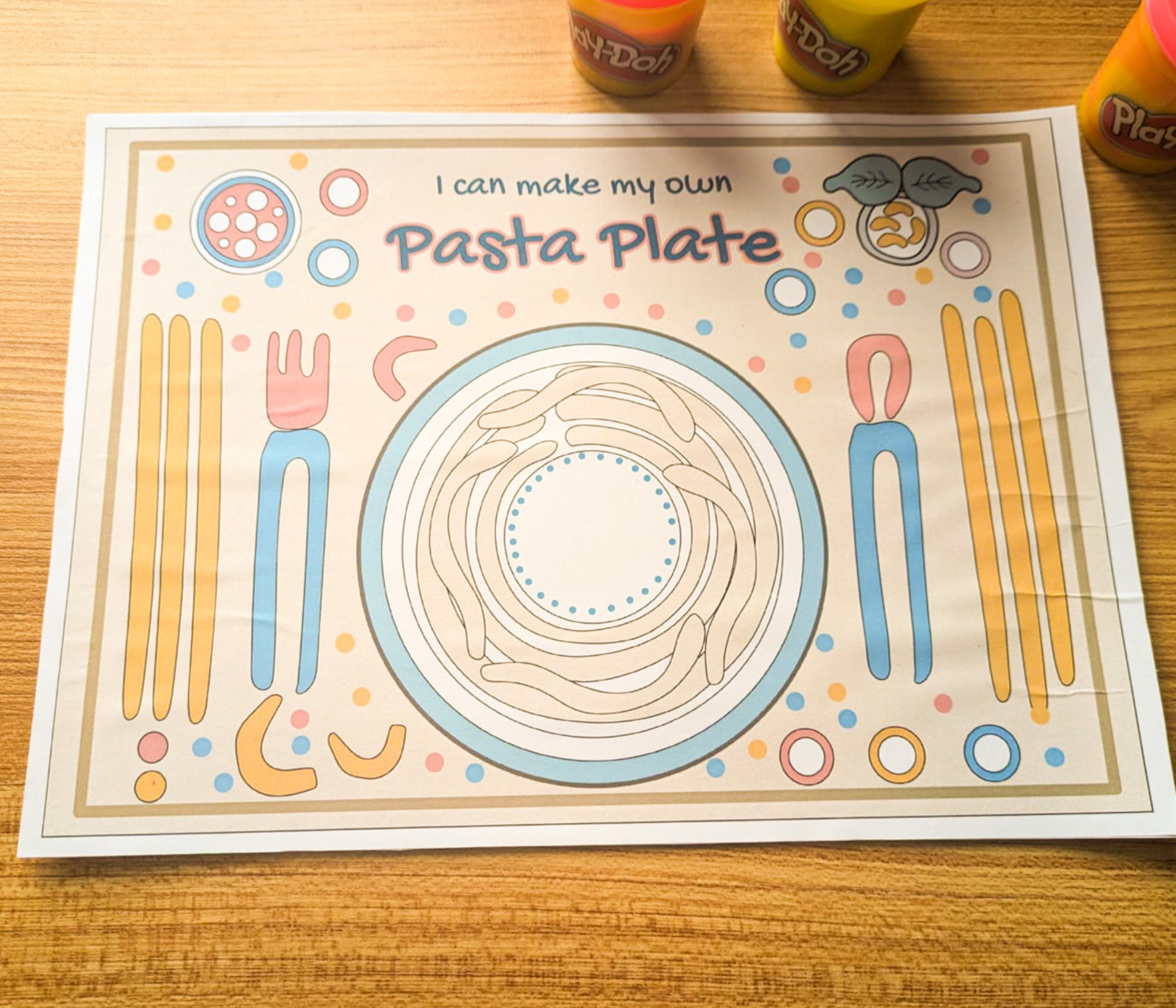 Play Dough Mat Food, Homeschool Montessori Playdough Activity, Toddler ...