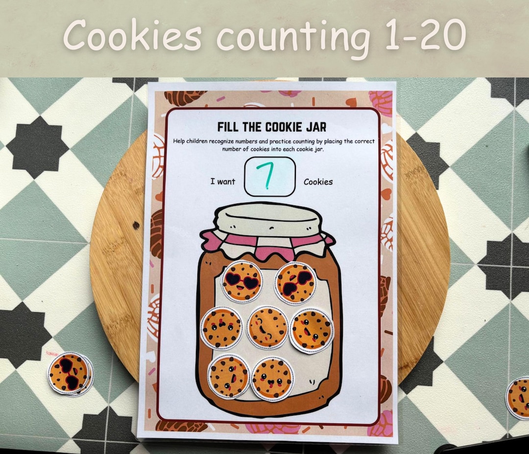 Cookies Number Matching Game Printable | Preschool Counting Activity ...