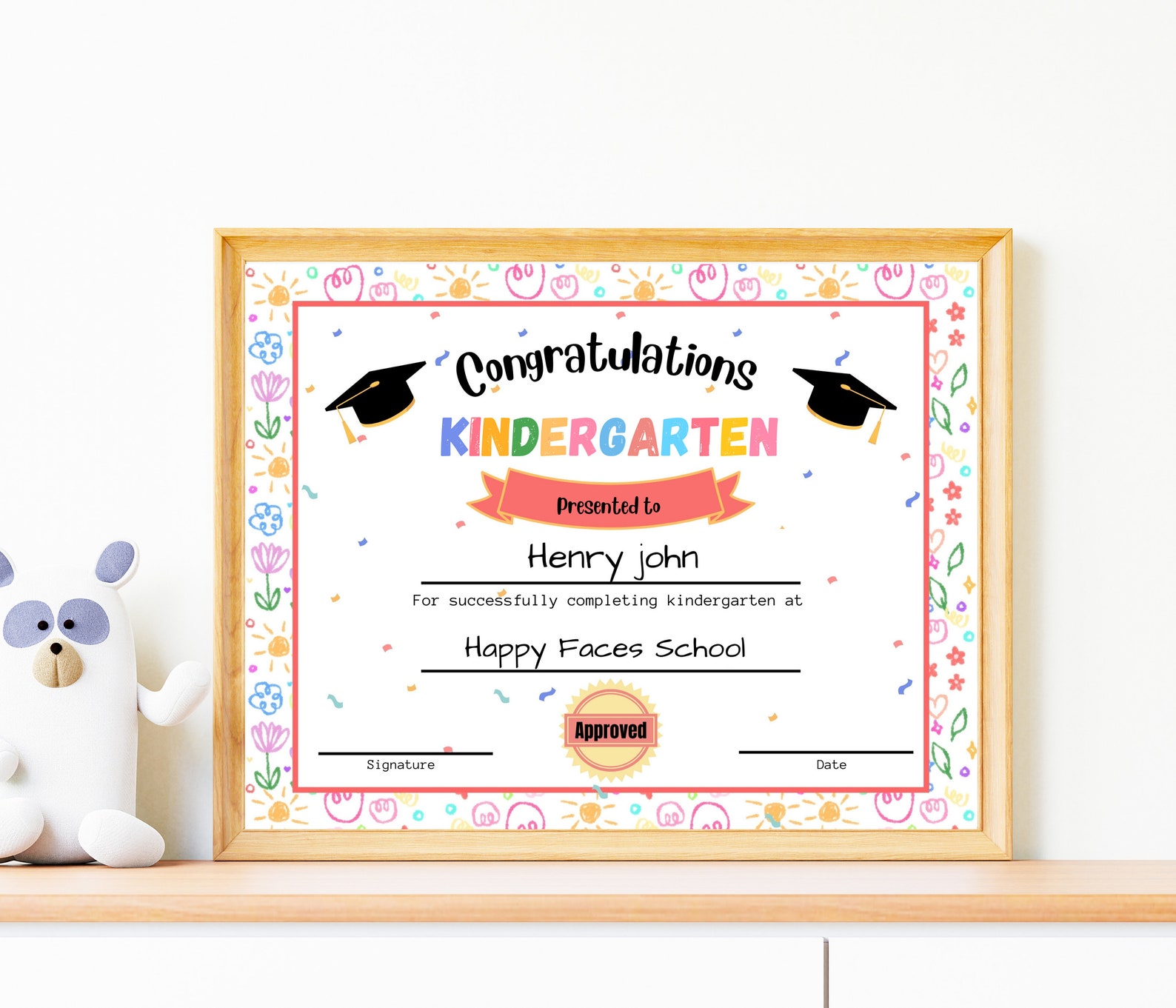 Editable Kindergarten Graduation Certificate, Printable Kindergarten ...