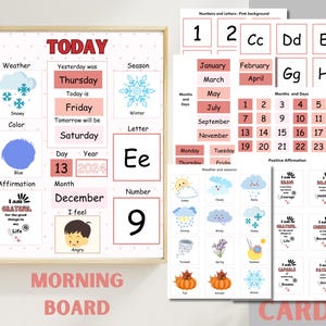 Morning Board Circle Time Homeschool, Preschool Circle Time Board ...