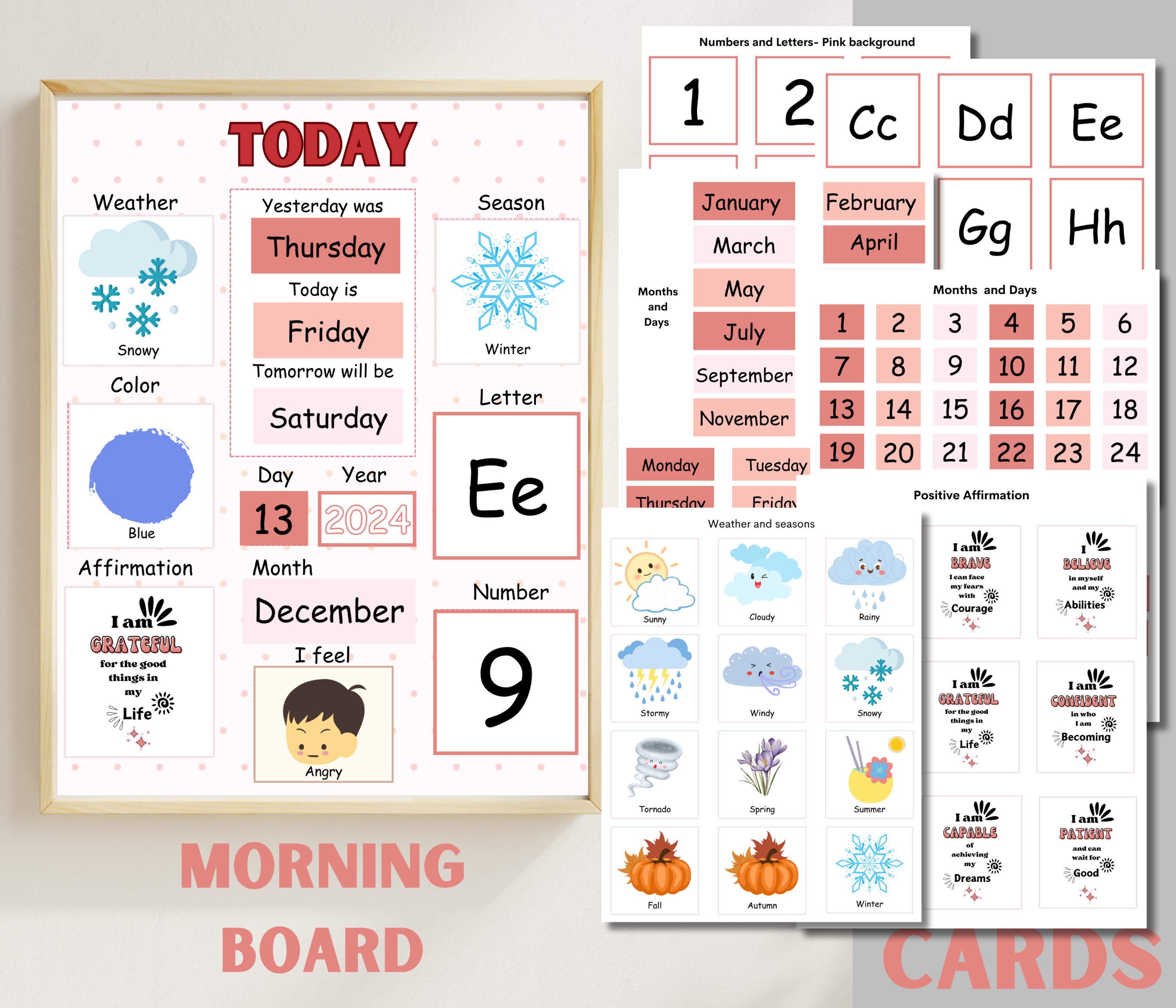 Morning Board Circle Time Homeschool, Preschool Circle Time Board ...