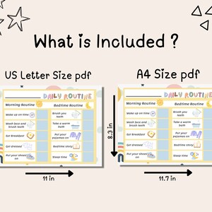 Kids Morning and Night Time Routine, Bedtime Routine Chart Printable ...
