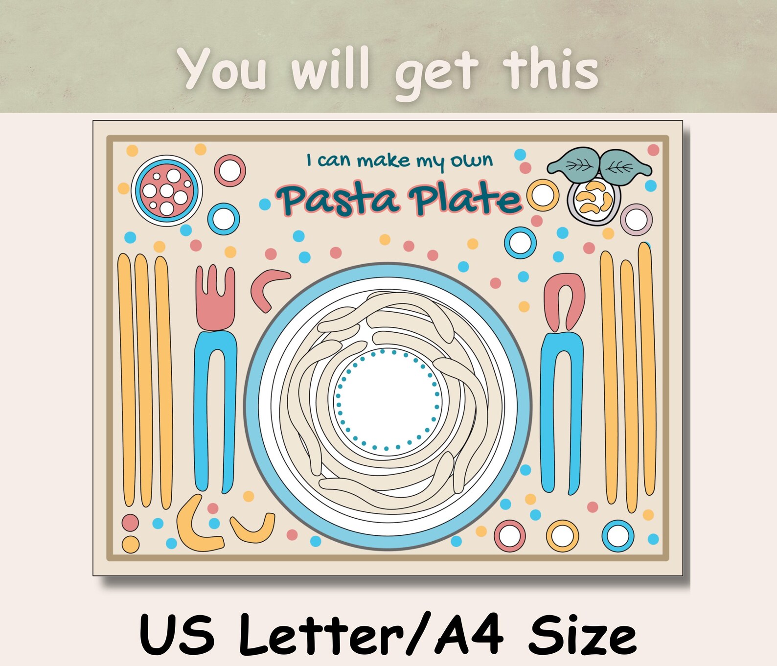 Play Dough Mat Food, Homeschool Montessori Playdough Activity, Toddler ...