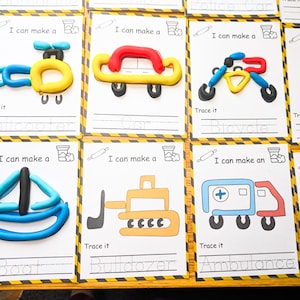 Play Dough Mats Printable, Transport Kindergarten Play Dough Mats ...