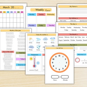 Morning Menu Daily Worksheet, Morning Basket Toddler, Circle Time ...