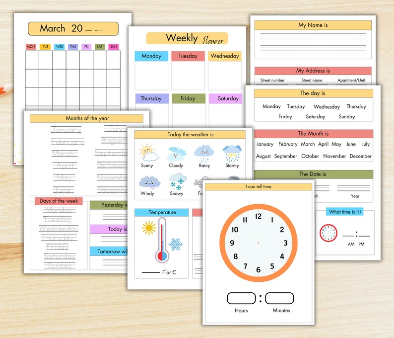 Morning Menu Daily Worksheet, Morning Basket Toddler, Circle Time ...