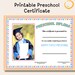 Editable Preschool Graduation Certificate, Printable Preschool ...