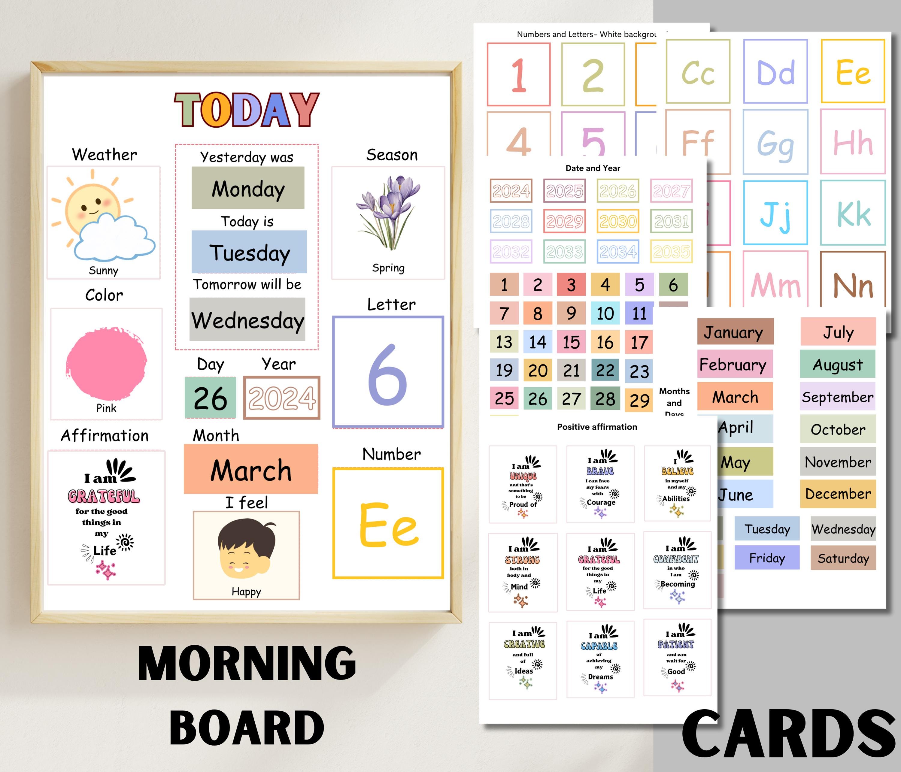 Morning Board Circle Time Homeschool, Preschool Circle Time Board ...