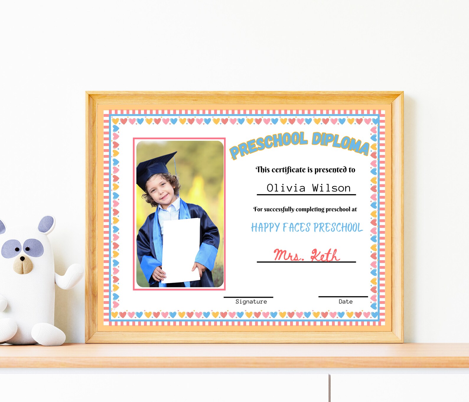 Editable Preschool Graduation Certificate, Printable Preschool ...