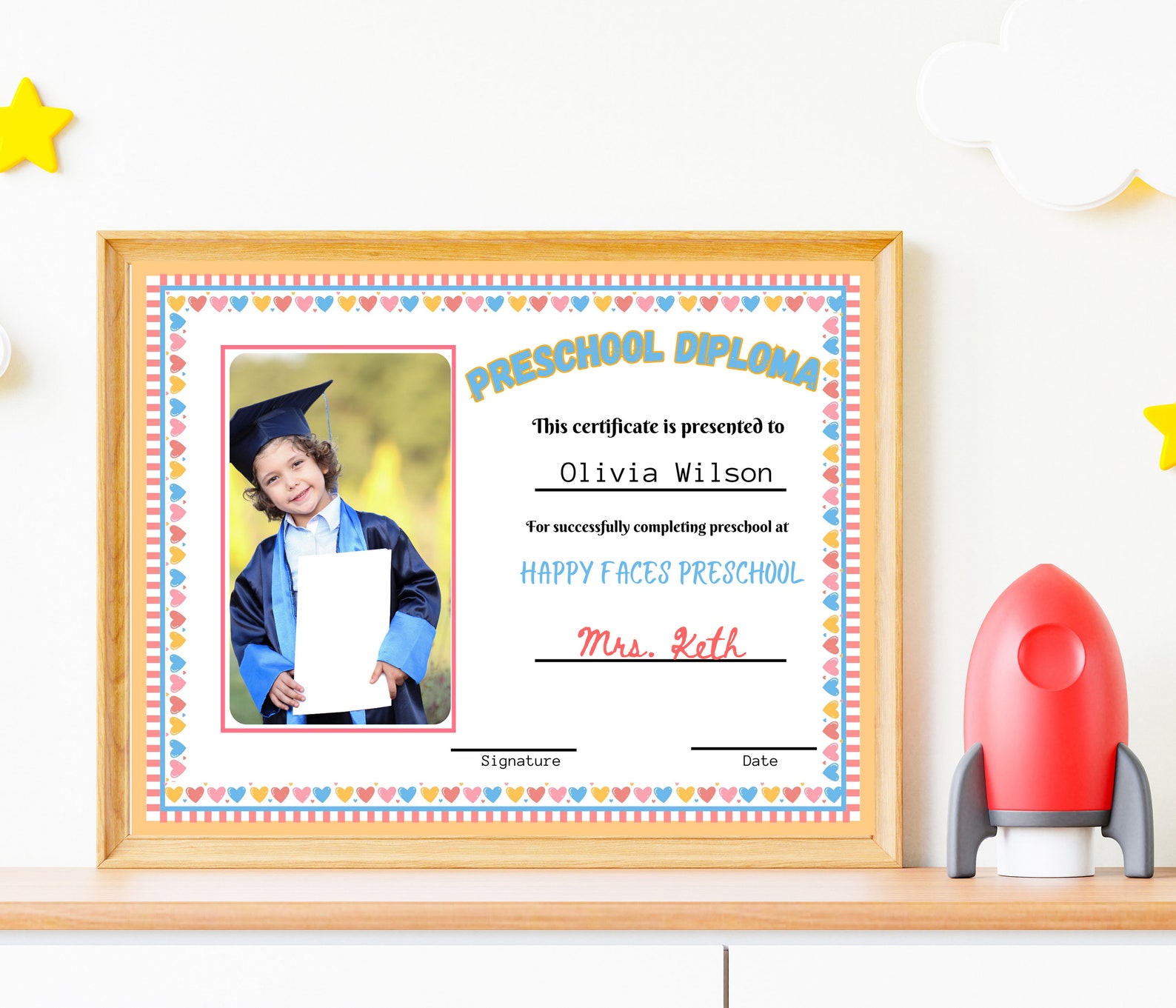Editable Preschool Graduation Certificate, Printable Preschool ...