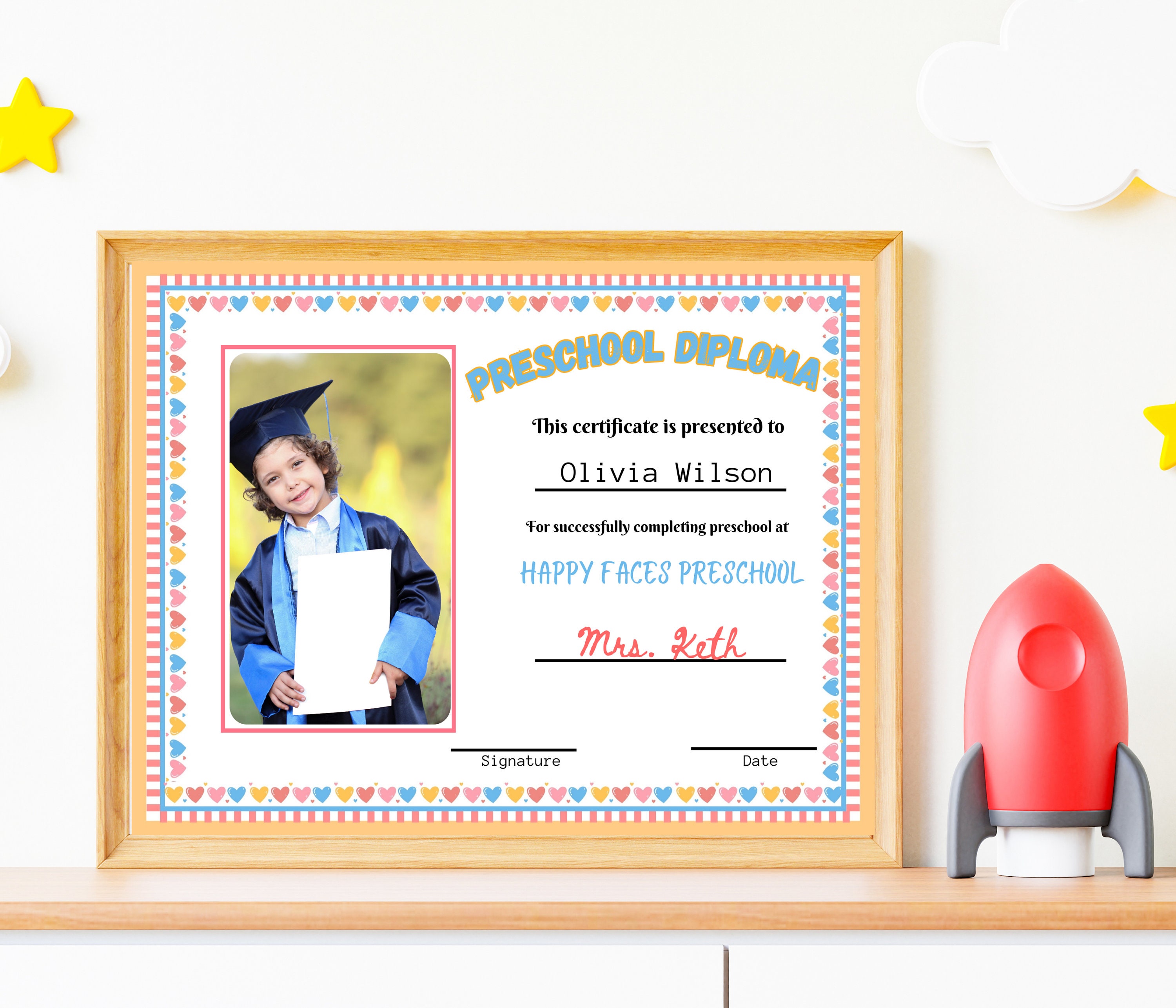 Editable Preschool Graduation Certificate, Printable Preschool ...