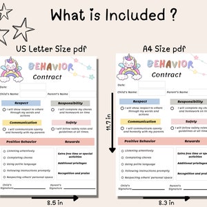 Behavior Contract for Kids, Behavior and Consequences Chart, Behavior ...