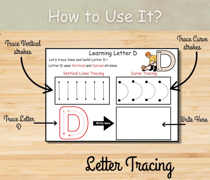 Preschool Letter Tracing Cards: ABC Strokes Guide (digital Download) - Etsy