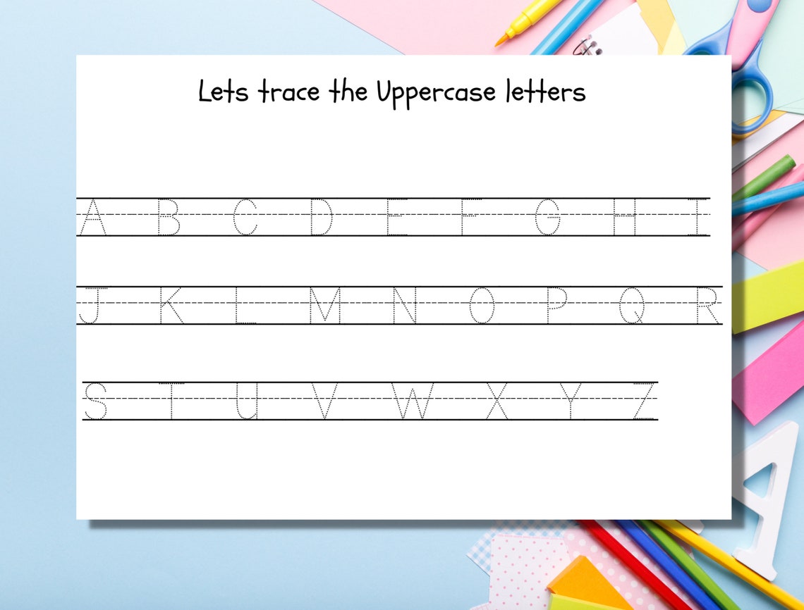 Number & Letter Tracing Sheet for Kids Handwriting Practice - Etsy
