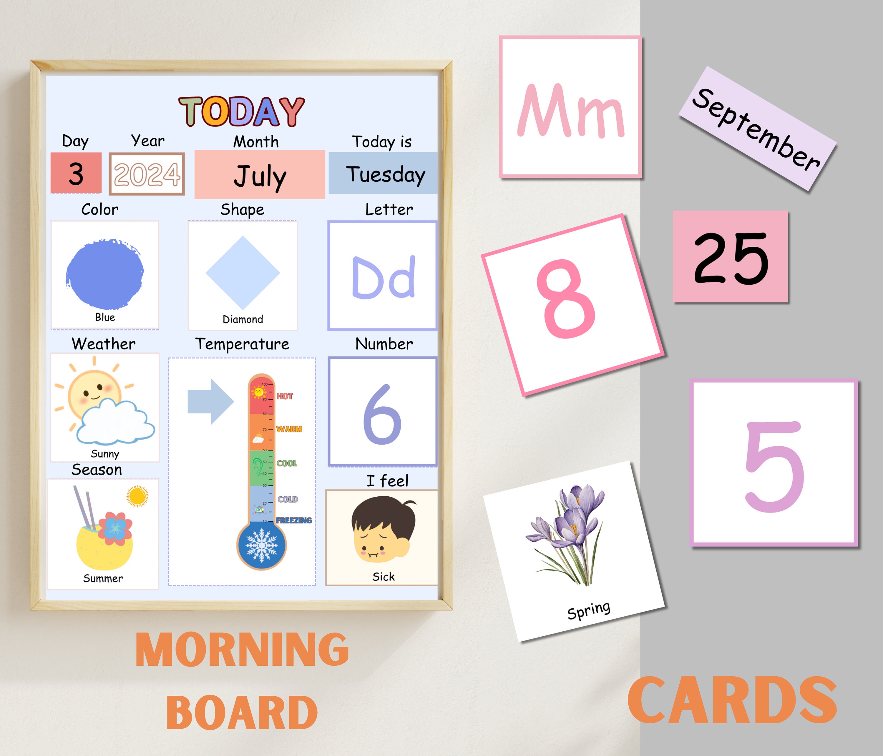 Morning Board Circle Time Homeschool, Morning Board Calendar Toddler ...