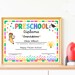 Editable Preschool Graduation Diploma , Graduation Certificate, Last ...