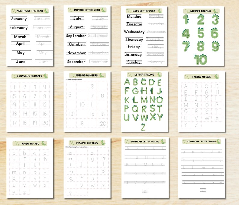 Dinosaur Morning Menu Homeschool, Toddler Morning Basket Printable ...