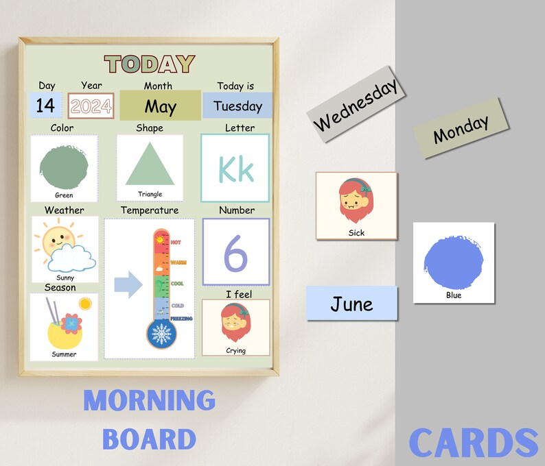Homeschool Morning Board: Calendar, Weather Chart, Circle Time (digital ...