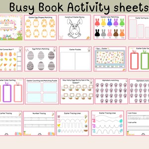 Easter Preschool Learning Binder, Printable Easter Busy Book, Child ...