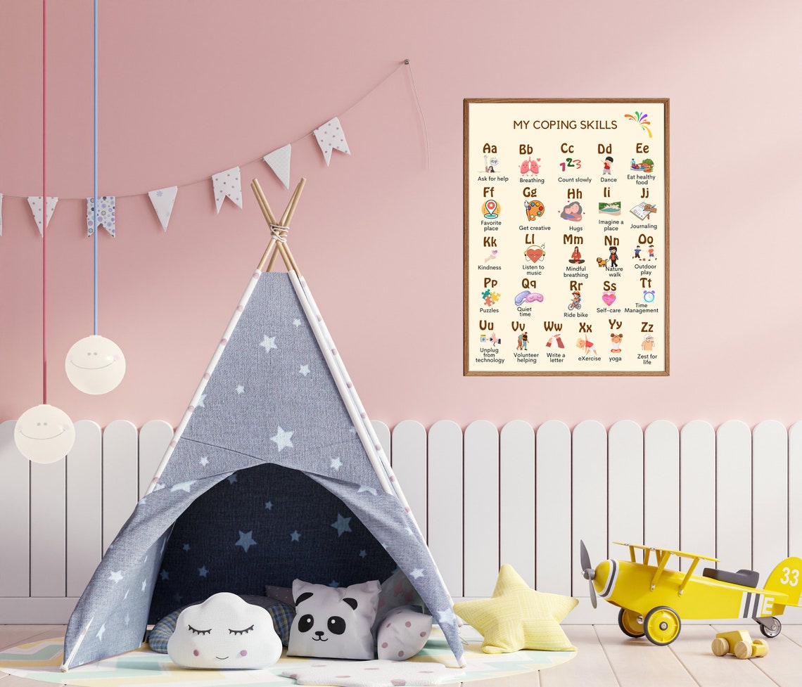 Coping Skills Alphabet Printable Coping Skills Poster for - Etsy
