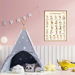 Coping Skills Alphabet, Printable Coping Skills Poster for Kids, Calm ...