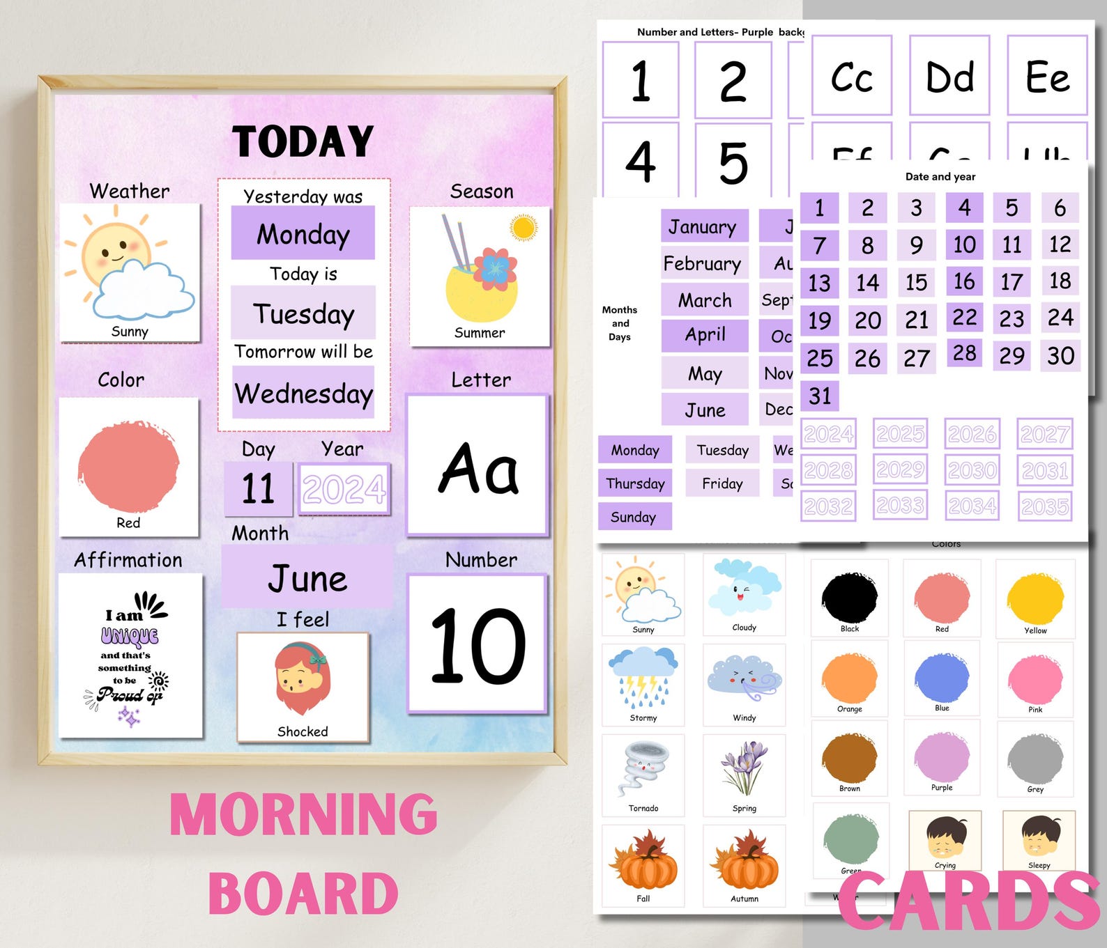 Morning Board Circle Time Homeschool, Preschool Circle Time Board ...