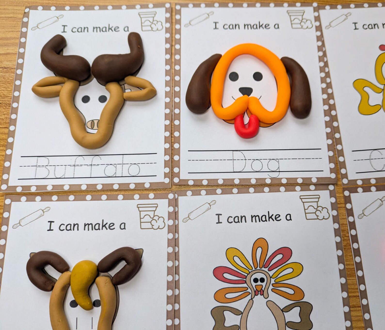 Farm Animals Playdough Mats Printable, Homeschool Montessori Visuals ...