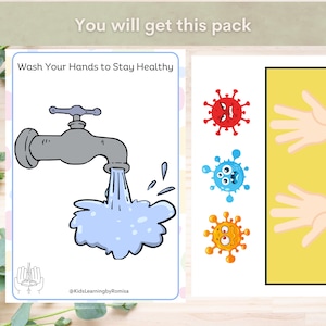 Wash Your Hands Printable Activity for Toddler, Preschool Homeschool ...