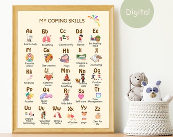 Coping Skills Alphabet Poster - Etsy