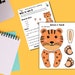 Tiger Cut Paste Activity, Preschool Cutting Practice, Kindergarten ...