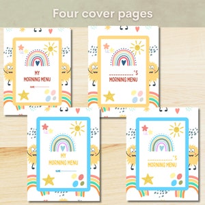 Morning Menu Daily Worksheet, Morning Basket Toddler, Circle Time ...