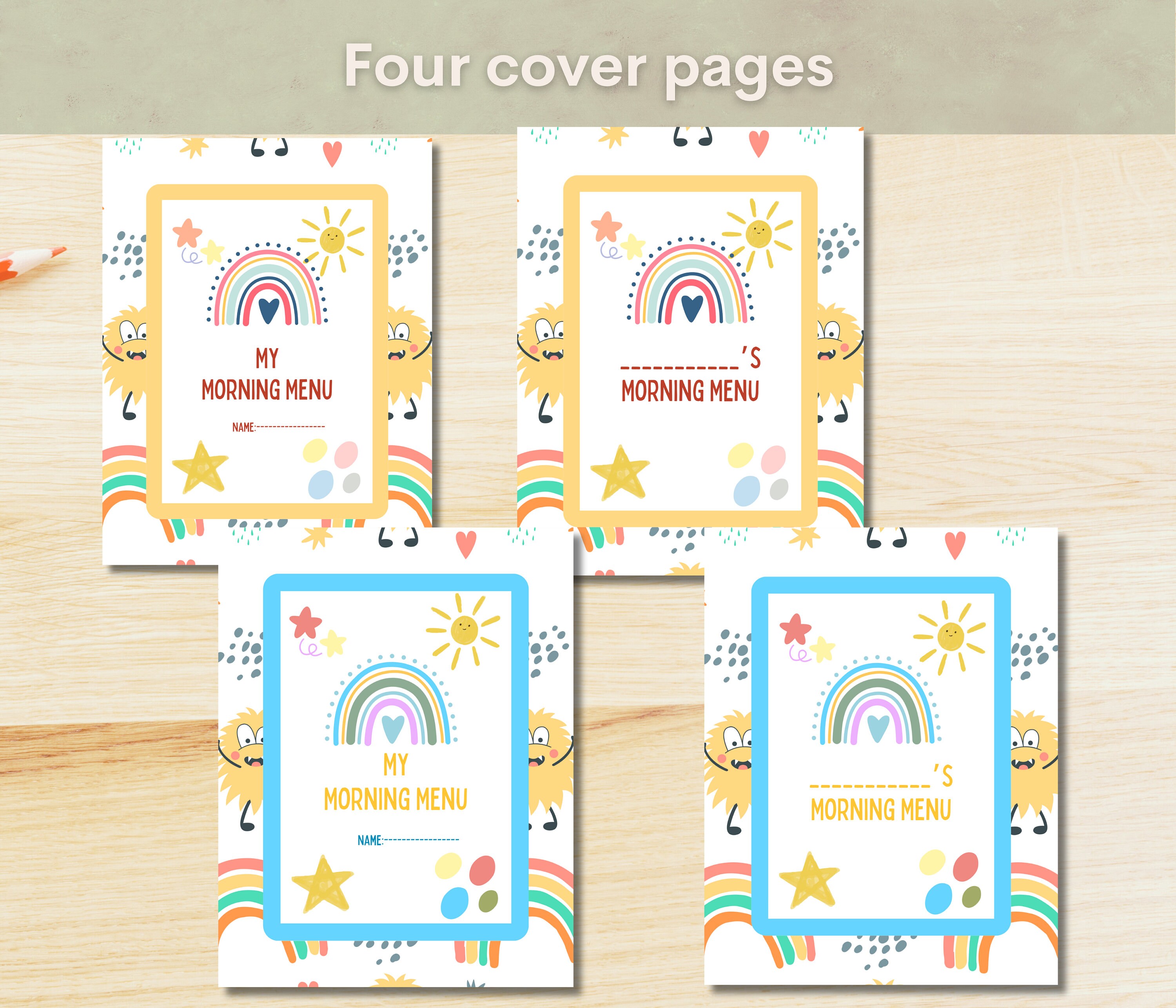 Morning Menu Daily Worksheet, Morning Basket Toddler, Circle Time ...