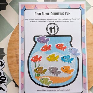 Fish Bowl Number Matching Game Printable, Preschool Math Center ...