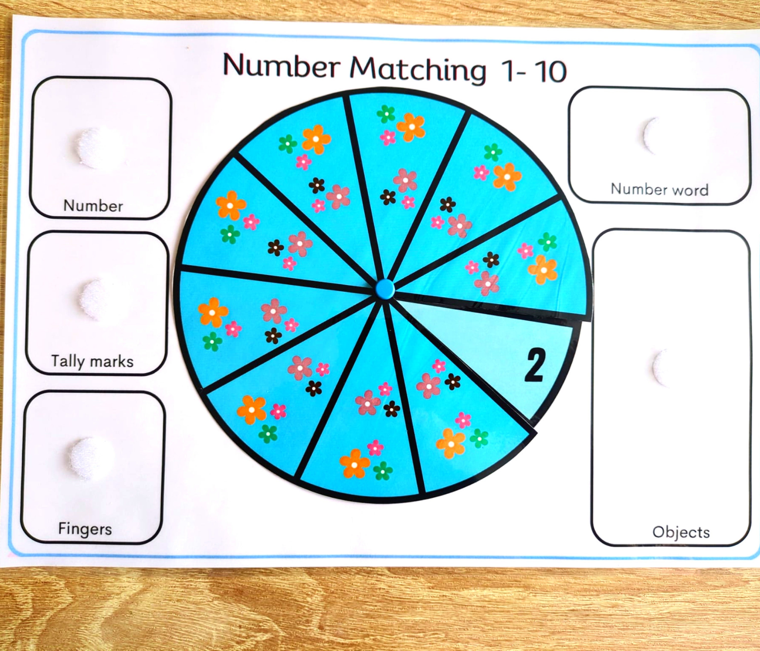 Montessori Numbers Matching Activity for Toddlers, Montessori Busy Book ...