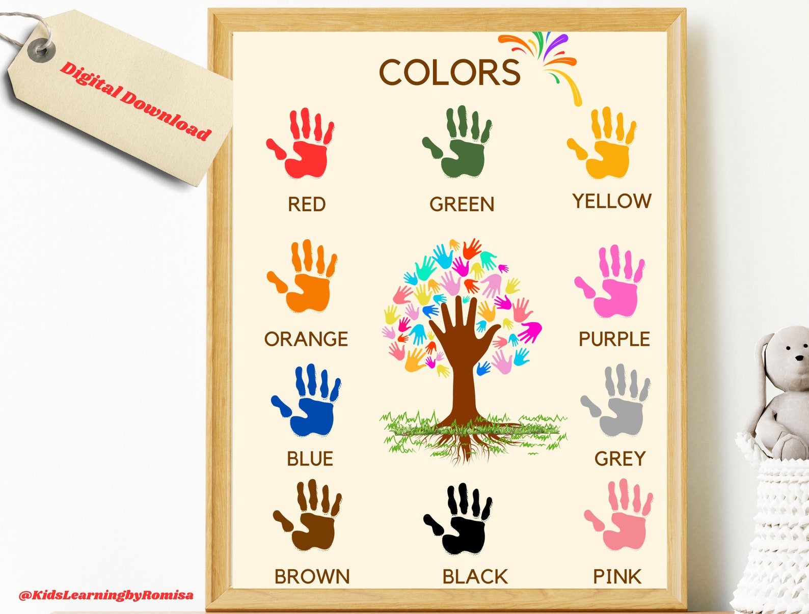 Colors Educational Poster Printable Wallart Educational - Etsy