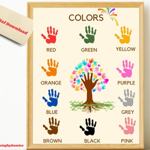 Colors Educational Poster, Printable Wallart, Educational Print ...