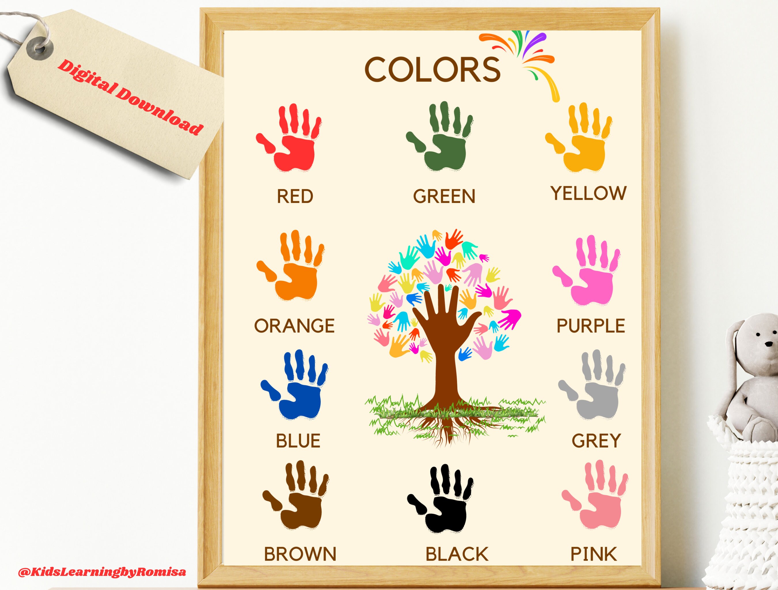 Colors Educational Poster Printable Wallart Educational - Etsy