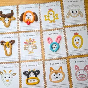 Farm Animals Playdough Mats Printable, Homeschool Montessori Visuals ...
