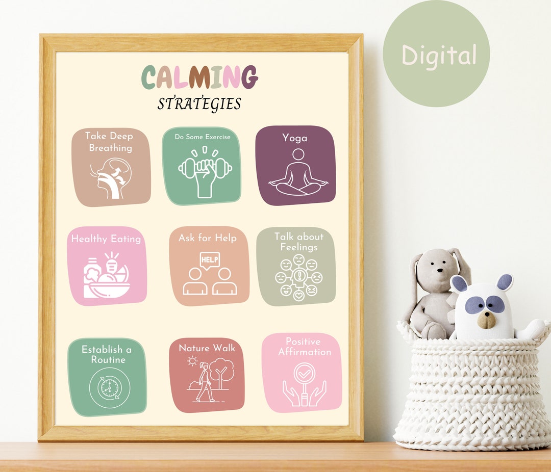 Calm Down Corner Poster, CBT Poster, Calming Techniques, School ...