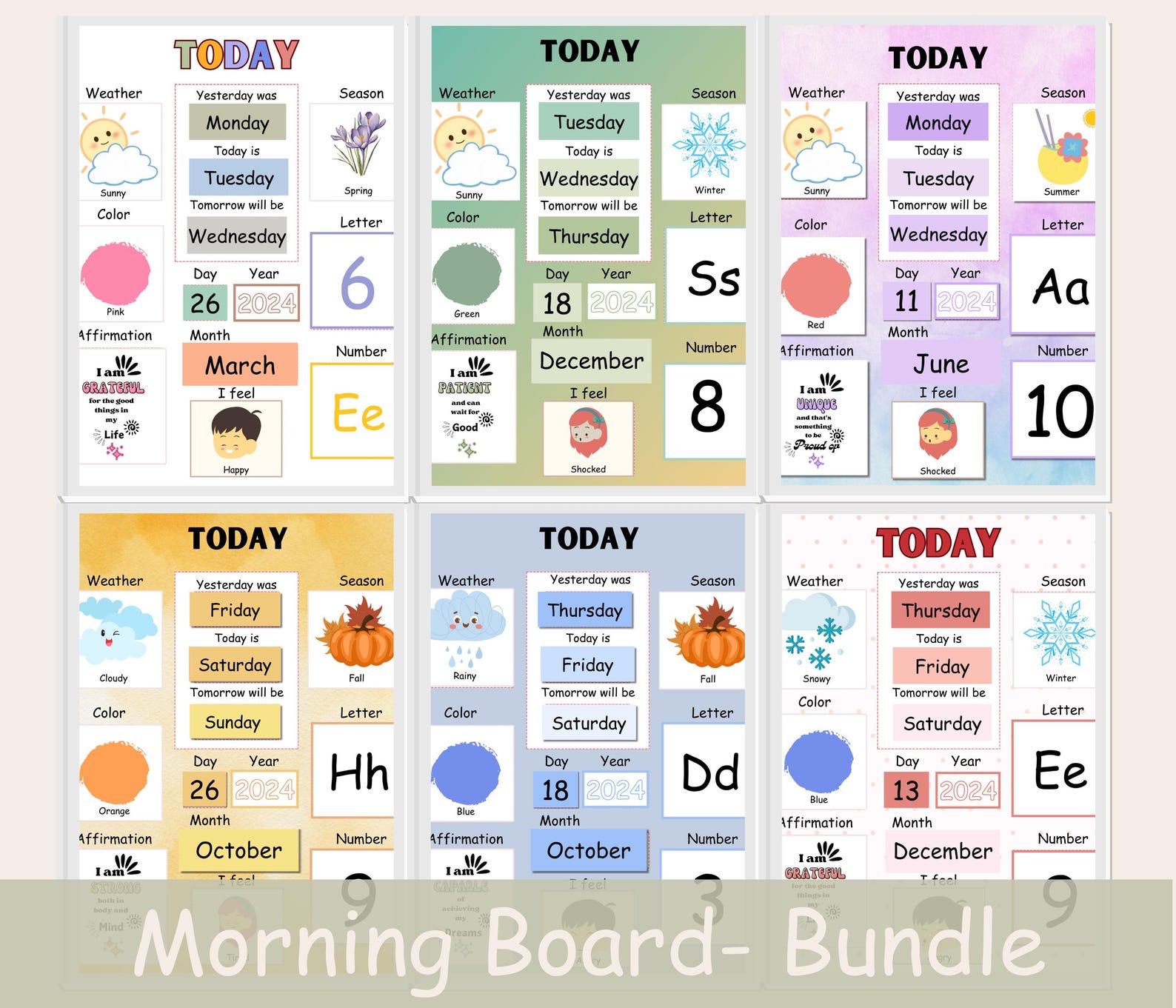 Morning Board Circle Time Homeschool, Preschool Circle Time Board ...