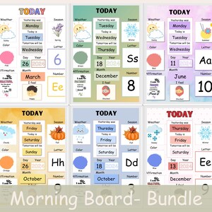 Morning Board Circle Time Homeschool, Preschool Circle Time Board ...