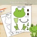 Frog Craft for Kids, Cut and Paste Activity Toddler, Fine Motor Skills ...