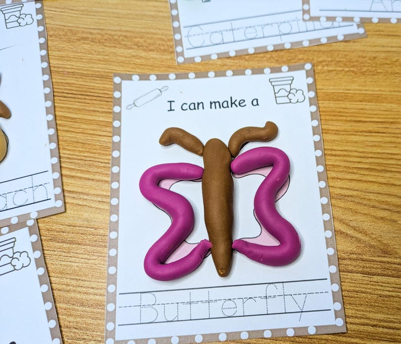 Insects Play Dough Mats Printable, Preschool Kindergarten Pre-k Play ...