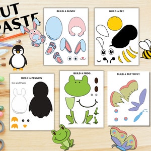Cut and Paste Activity, Scissor Skills Exercises, Printable Scissor ...