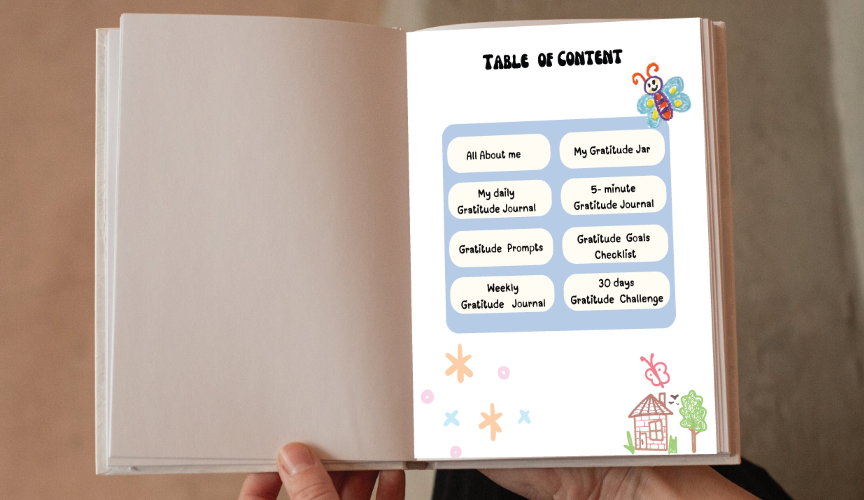 Kids Gratitude Journal Printable, 5-minute Gratitude Journal ...